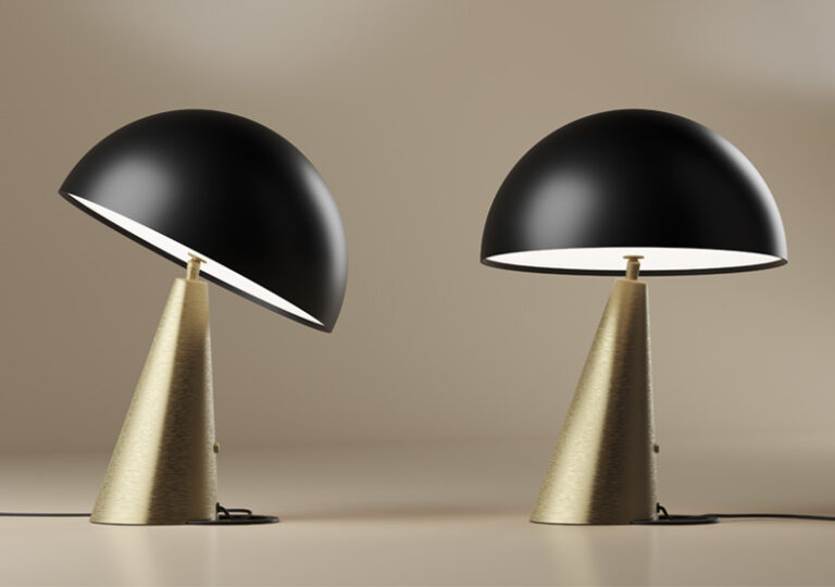 Table lamp design acrylic diffuser dimmable imperfetto